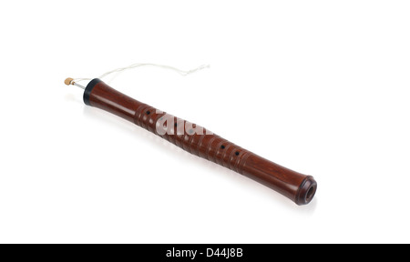 Thai flute windwood music instrument isolated on white Stock Photo - Alamy