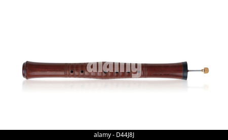 Thai flute windwood music instrument isolated on white Stock Photo - Alamy