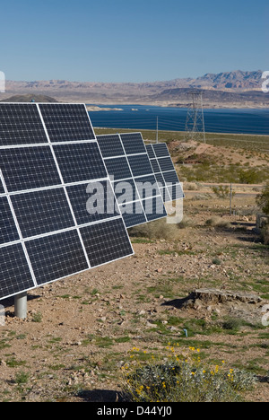 Solar panels Lake Mead Visitor Center Boulder City Nevada USA Stock ...