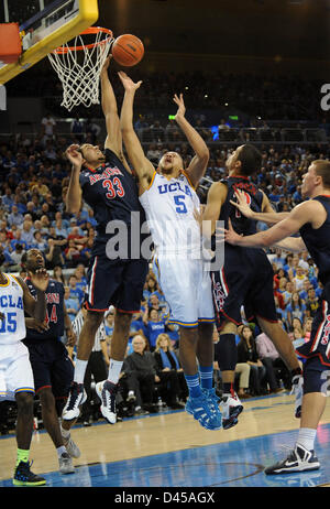 March 2, 2013: Kyle Anderson #5 of UCLA in action during the NCAA ...