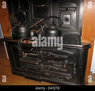 Old cast iron cooking range, England, UK Stock Photo - Alamy