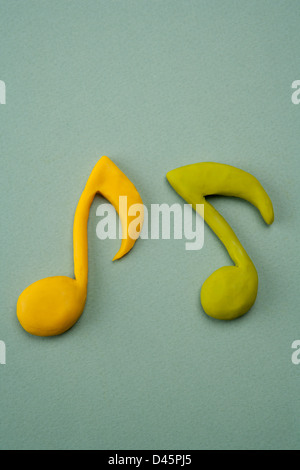 musical notes made in clay Stock Photo - Alamy