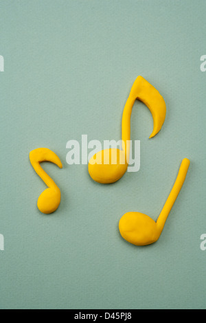 musical notes made in clay Stock Photo - Alamy