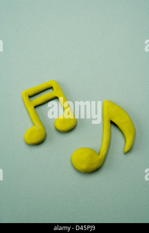 musical notes made in clay Stock Photo - Alamy