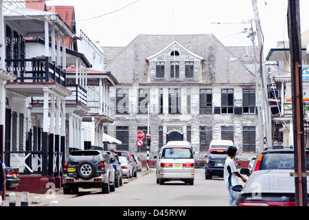 Houses downtown Paramaribo, UNESCO World Heritage Site, Suriname, South ...