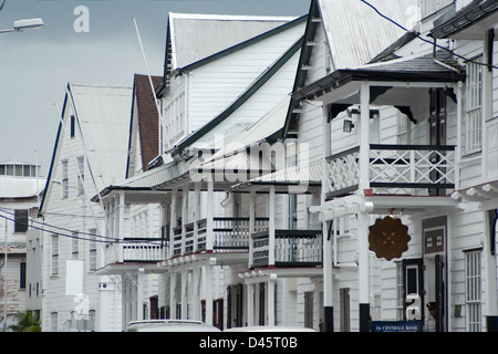 Houses downtown Paramaribo, UNESCO World Heritage Site, Suriname, South ...