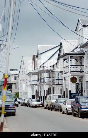 Houses downtown Paramaribo, UNESCO World Heritage Site, Suriname, South ...