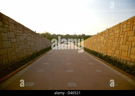 Raj Ghat, New Delhi, India: the memorial garden marking the location of ...