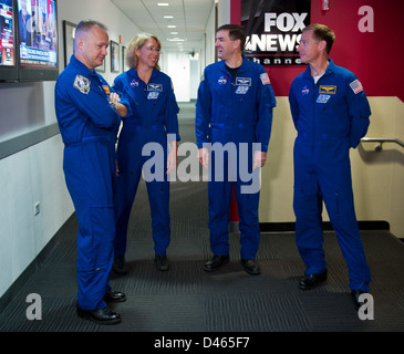 The STS-135 crew; Chris Ferguson, commander; Doug Hurley, pilot; Rex ...