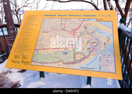 A street map of Quebec City Canada Stock Photo - Alamy