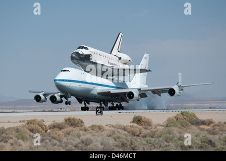 The Space Shuttle Endeavour was flown over Houston, Texas, during its ...