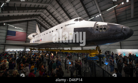 The Endeavour Space Shuttle was unveiled at the California Science ...