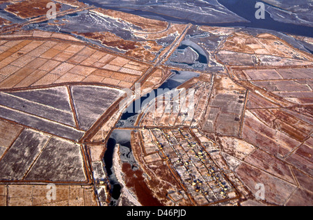 Aerial view of the Amu Darya river and canals in Uzbekistan, 1993 Stock ...