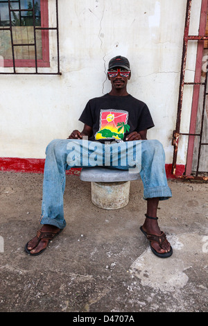 Portrait of a local man, Micoud, St Lucia Stock Photo - Alamy
