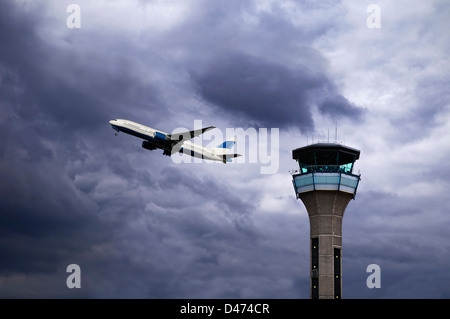 Airport Control Tower, Luton Airport, UK Stock Photo - Alamy