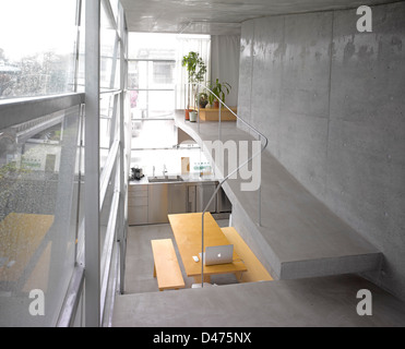 The Mist House, Tokyo, Japan. Architect: TNA, 2012. Interior view from ...