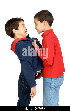 Two boys fighting Stock Photo - Alamy