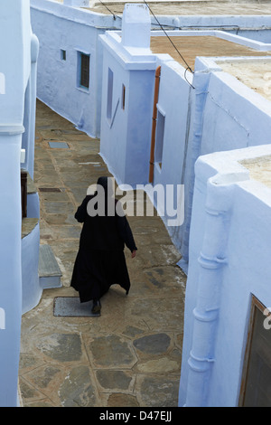 Greece, Cyclades islands, Tinos, Kechrovouniou Monastery Stock Photo ...