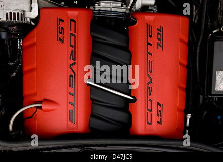 A 7 liter LS7 Corvette engine in a Corvette C6 Stock Photo - Alamy