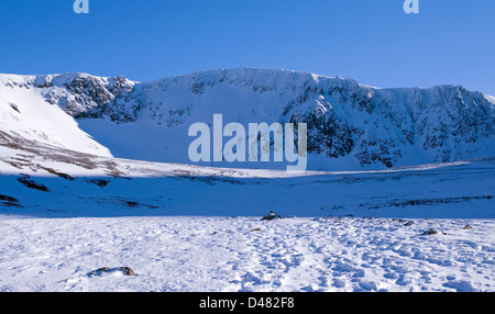 Coire an t-Sneachda in snow, the Northern Corries, Cairngorms National ...