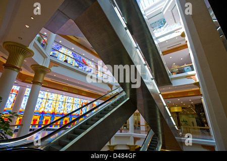 Dubai, the escalators of the Wafy City Mall Stock Photo - Alamy