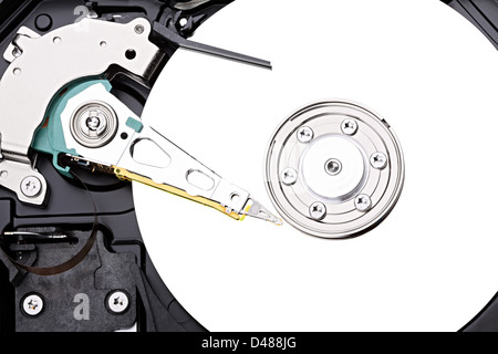 inner workings of a hard disc drive Stock Photo - Alamy