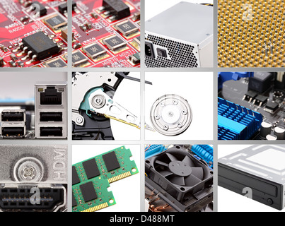 collage of different computer components Stock Photo - Alamy