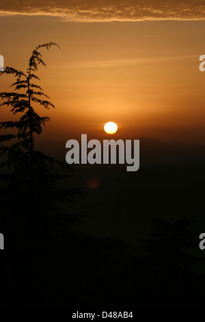 Sunset from Mussoorie, India Stock Photo - Alamy