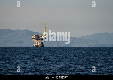 Oil and Gas Drilling Island off Long Beach California America USA Man ...
