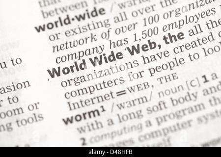 World Wide Web definition Stock Photo - Alamy