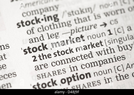 Stock market definition Stock Photo - Alamy