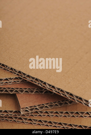 corrugated cardboard sheets view of the side Stock Photo - Alamy