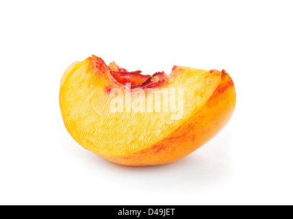 Nectarine peach family fruit isolated on white Stock Photo - Alamy