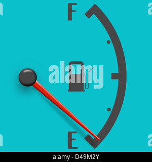 Low fuel sign isolated on a white background Stock Photo - Alamy