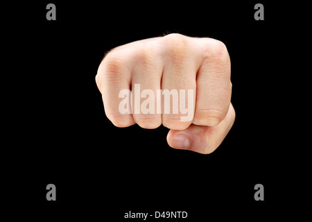 Fist hitting palm Stock Photo - Alamy