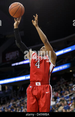 Newark, New Jersey. 8th March, 2013. Rutgers Scarlet Knights head coach ...