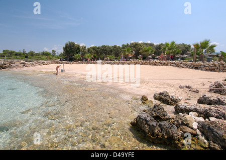Cleopatra Beach and tourists Sedir Island Gokova Bay Marmaris Turkey ...