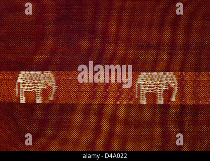 Traditional indian textile elephant pattern material. India Stock Photo ...
