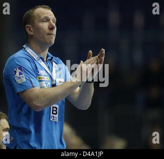 Head coach Frank Carstens (SC DHfK Leipzig). Handball, DAIKIN HBL, 1st ...