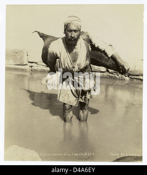 This 1860 photograph depicts ancient transportation methods along the ...