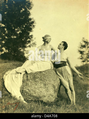 A 1920s photograph of Ted Shawn and the Denishawn dancers in an ...