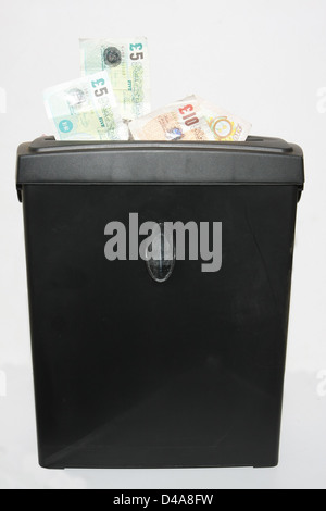 money / finance, bank notes, shredded bank notes of the German Central ...