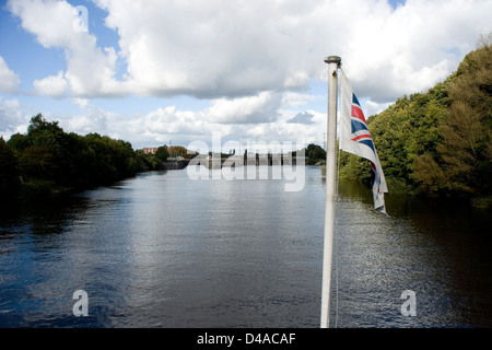Irlam Locks on the Manchester Ship Canal from the Mersey Ferry Stock ...