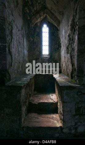Window seat in medieval castle Stock Photo - Alamy