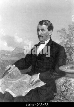 Scottish explorer and missionary David Livingstone preaching from a ...
