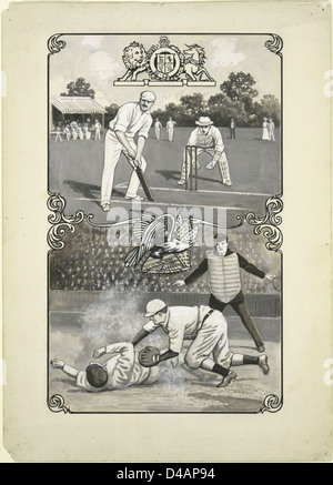 Cricket vs. baseball Stock Photo - Alamy