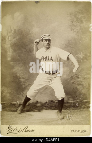 This photograph of Ben Sanders, pitcher for the Philadelphia Quakers ...