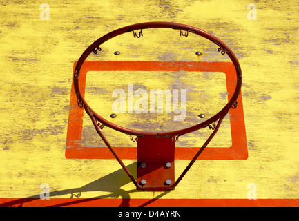 Basketball ring without net on white background Stock Photo - Alamy