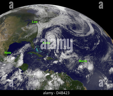 NASA satellites captured Tropical Cyclones Tomas and Ului near the ...