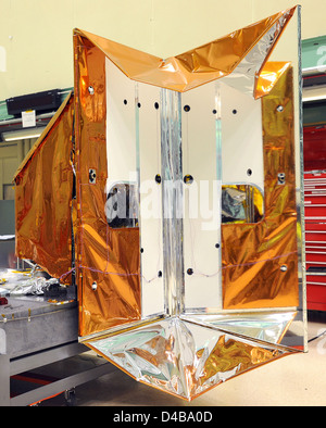 NASA's Landsat TIRS (Thermal Infrared Sensor) is placed in a cleanroom ...